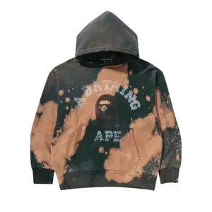 A BATHING APE Tie-dye College Pullover Hoodie - Tan