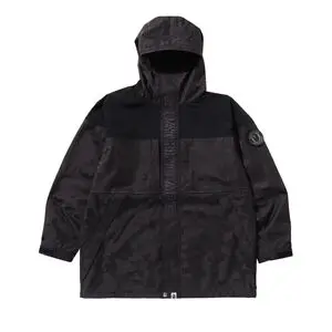 A BATHING APE Solid Camo Jacquard Long Coat
