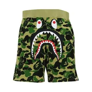A BATHING APE Big Abc Camo Shark Sweat Shorts