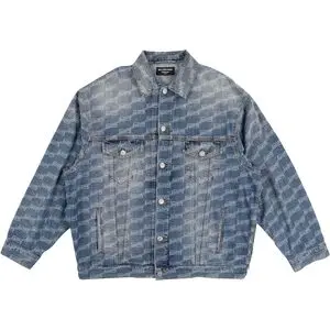 Balenciaga All-over Bb Monogram Denim Jacket