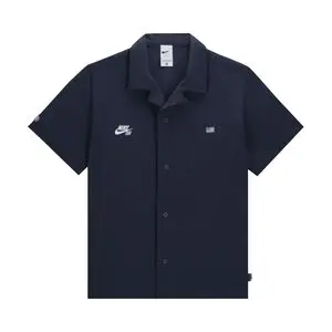 Nike Team Usa Short-sleeve Button-up Bowler Shirt - Blue