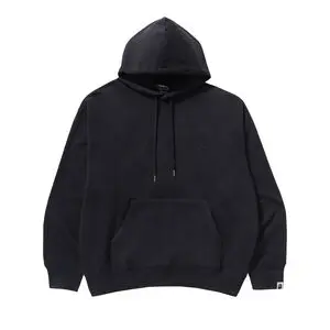 A BATHING APE Garment Dye Bathing Ape Logo Relaxed Fit Pullover Hoodie