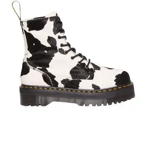 Dr. Martens Jadon Cow Print Platform Boots - Black