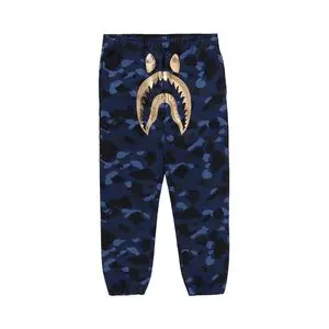 A BATHING APE Color Camo Shark Sweatpants 'navy - Blue