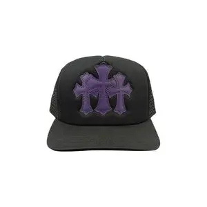 Chrome Hearts Cemetery Cross Trucker Hat - Black