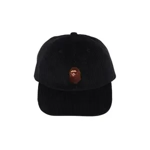 A BATHING APE Ape Head Corduroy Cap - Black