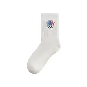 Kith For Olympics Heritage Los Angeles Mid Crew Sock - White