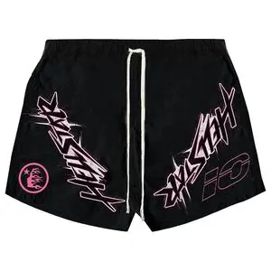 HELLSTAR Waxed Nylon Athletic Shorts - Black