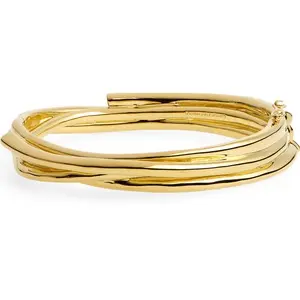 Completedworks COMPLETEDWORKS Coil Hinged Bangle 18ct Gold Plated
