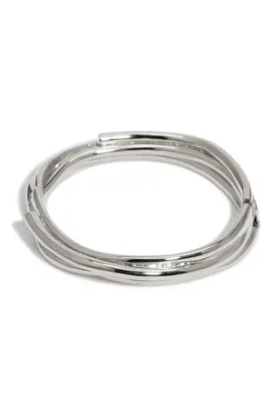 Completedworks Coil Hinged Bangle - Silver Plated