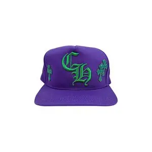 Chrome Hearts Cross Patch Trucker Cap - Purple