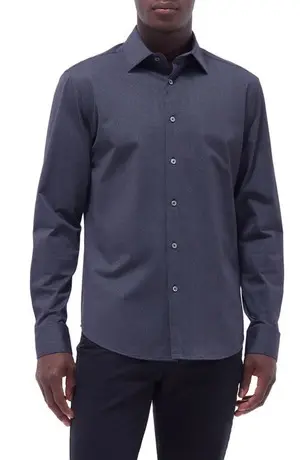 BUGATCHI Jimmy Ooohcotton® Herringbone Button-up Shirt