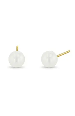 Zoe Chicco Baroque Freshwater Pearl Stud Earrings - 14k Yellow Gold