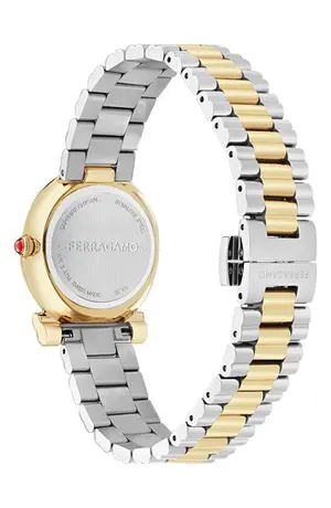 FERRAGAMO Gancini Twisted Two-tone Bracelet Watch - Two Tone