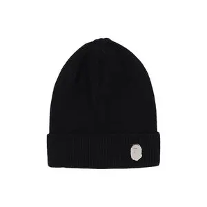 A BATHING APE One Point Knit Cap - Black