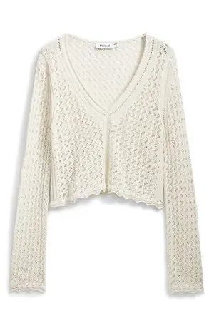 Desigual Open Stitch V-neck Sweater