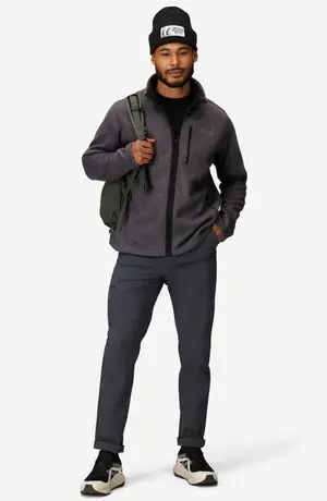 MARMOT Drop Line Heathered Fleece Jacket - Black Heather
