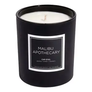 MALIBU APOTHECARY Matte Black Candle - Cap