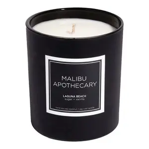 MALIBU APOTHECARY Matte Black Candle - Laguna Beach