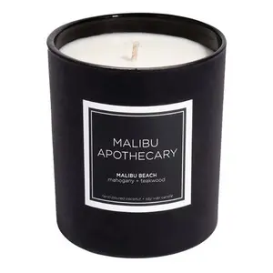 MALIBU APOTHECARY Matte Black Candle - Malibu Beach