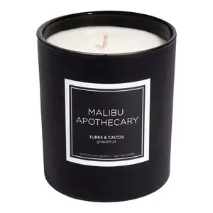 MALIBU APOTHECARY Matte Black Candle - Turks & Caicos