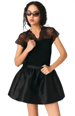 Maje Jersey Top With Lace