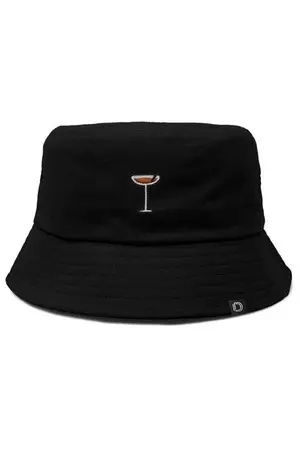 DALIX Embroidered Bucket Hat - Black