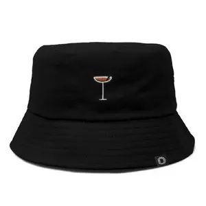 DALIX Embroidered Bucket Hat Black