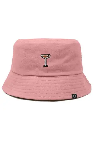 DALIX Embroidered Bucket Hat - Peach Melba