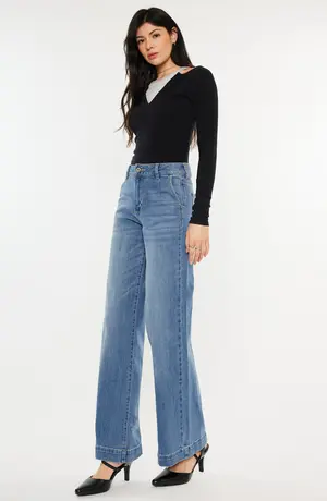 KANCAN Bertha High Rise Wide Leg Trouser Jeans