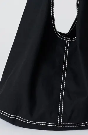 CRESCENT Contrast Stitch Hobo Bag