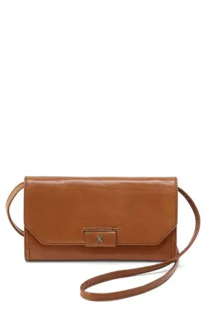 Hobo Romy Leather Wallet Crossbody - Truffle