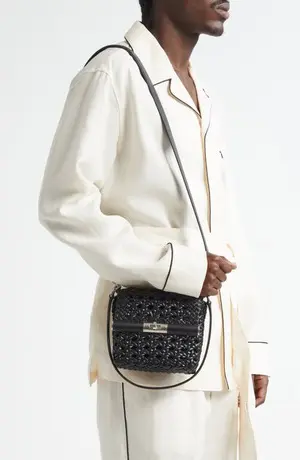Dolce & Gabbana Marlene Woven Leather Shoulder Bag