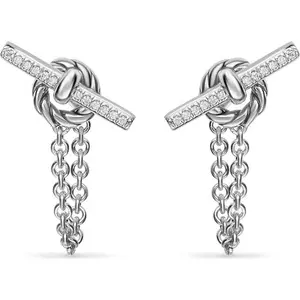 David Yurman Mercer® Petite Toggle Chain Stud Earrings - Diamond