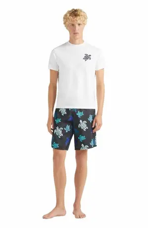 Vilebrequin Embroidered Turtle Cotton T-shirt - Blanc