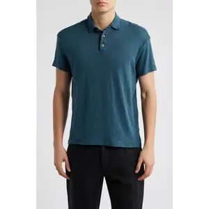 ALEX CRANE Linen Polo Dusk