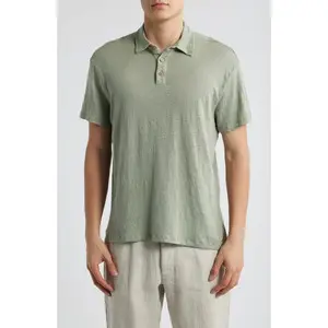 ALEX CRANE Linen Polo Moss
