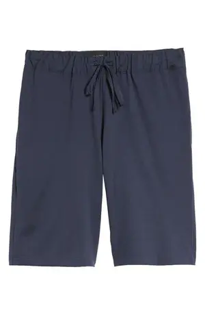 Hanro Night & Day Cotton Knit Shorts - Black Iris