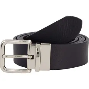 Vince Reversible Leather Belt - Black