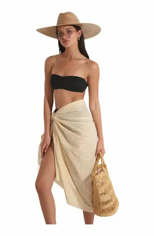 GOTTEX BEACH LIFE Smile Swim Cover Up Sarong Wrap Skirt - Mustard