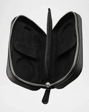 Wolf Philipp 2-piece Travel Watch Case - Black