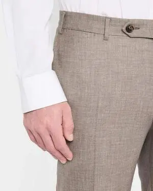 Canali Canali Mélange Super 150's Wool Dress Pants Tan