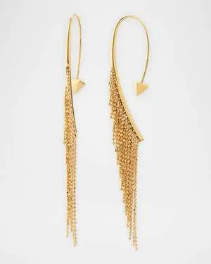 PERUFFO 18k Chains Fringe Earrings - Yellow Gold
