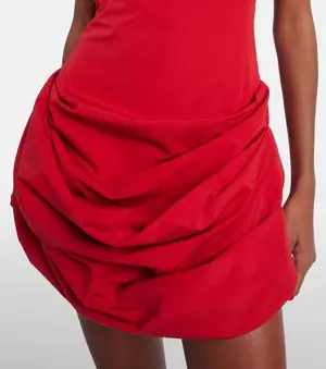 Magda Butrym Draped Poplin Mini Dress