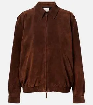 THE ROW Roana Suede Bomber Jacket