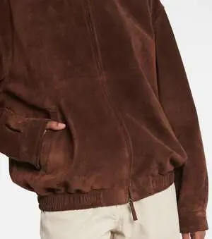 THE ROW Roana Suede Bomber Jacket