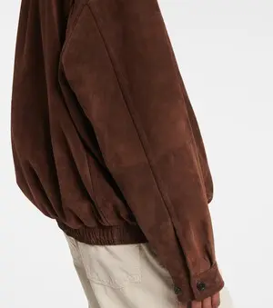 THE ROW Roana Suede Bomber Jacket