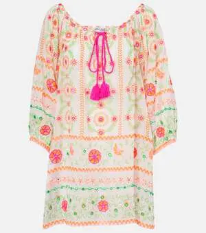 JULIET DUNN Printed Cotton Beach Dress - Multicoloured