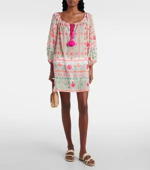 JULIET DUNN Printed Cotton Beach Dress
