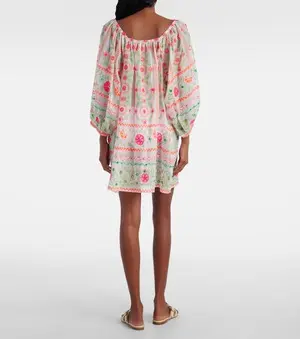 JULIET DUNN Printed Cotton Beach Dress